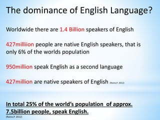 English Language and the wider world | PPT