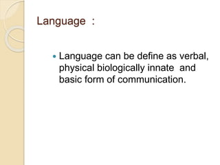 Language and Discourse | PPTX