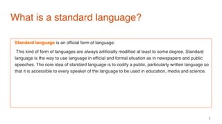 Standard Language | PPT