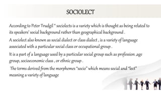 LANGUAGE.ppt dialect vs language reporting | PPT