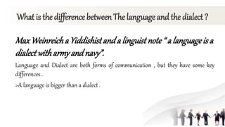 LANGUAGE.ppt dialect vs language reporting | PPT