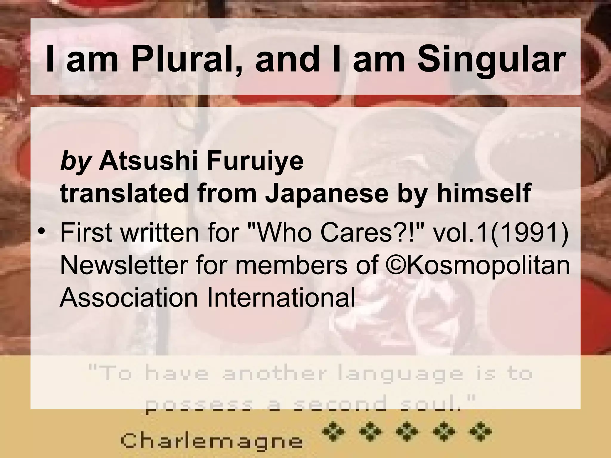 Language and Cultureal Identity | PPT