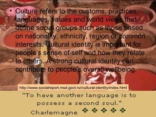 Language and Cultureal Identity | PPT