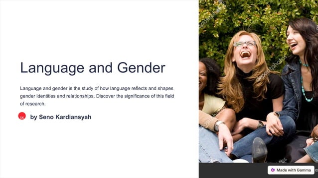 Language-and-Gender for learning sociolinguistics | PPT