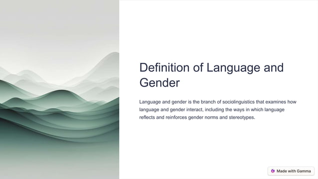Language-and-Gender for learning sociolinguistics | PPT