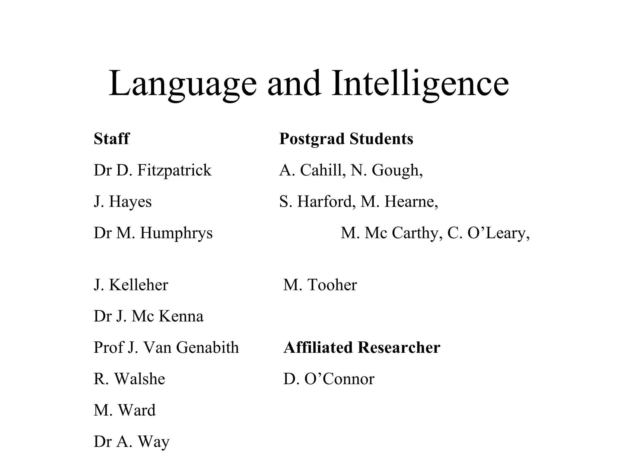 Language and Intelligence | PPT