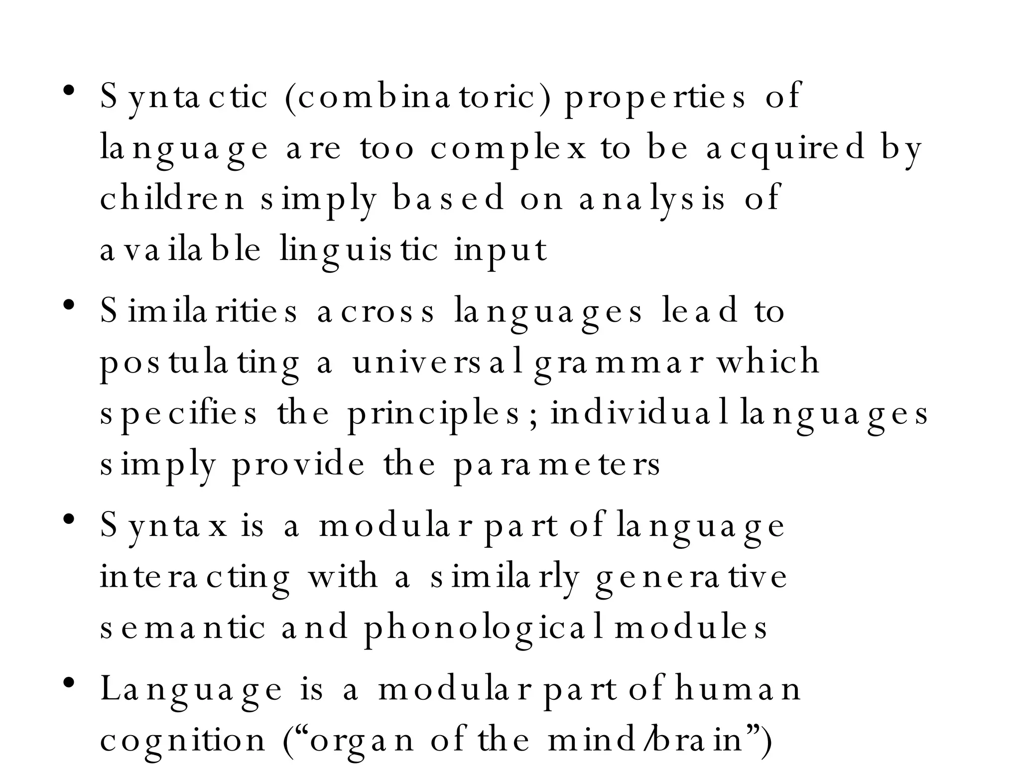 Language and Knowledge: Against Modularity as a Viable Theory of Language and Mind | PPT