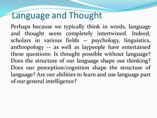 Language and-thought | PDF