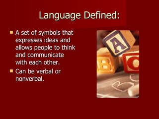 Language As Symbols | PPT