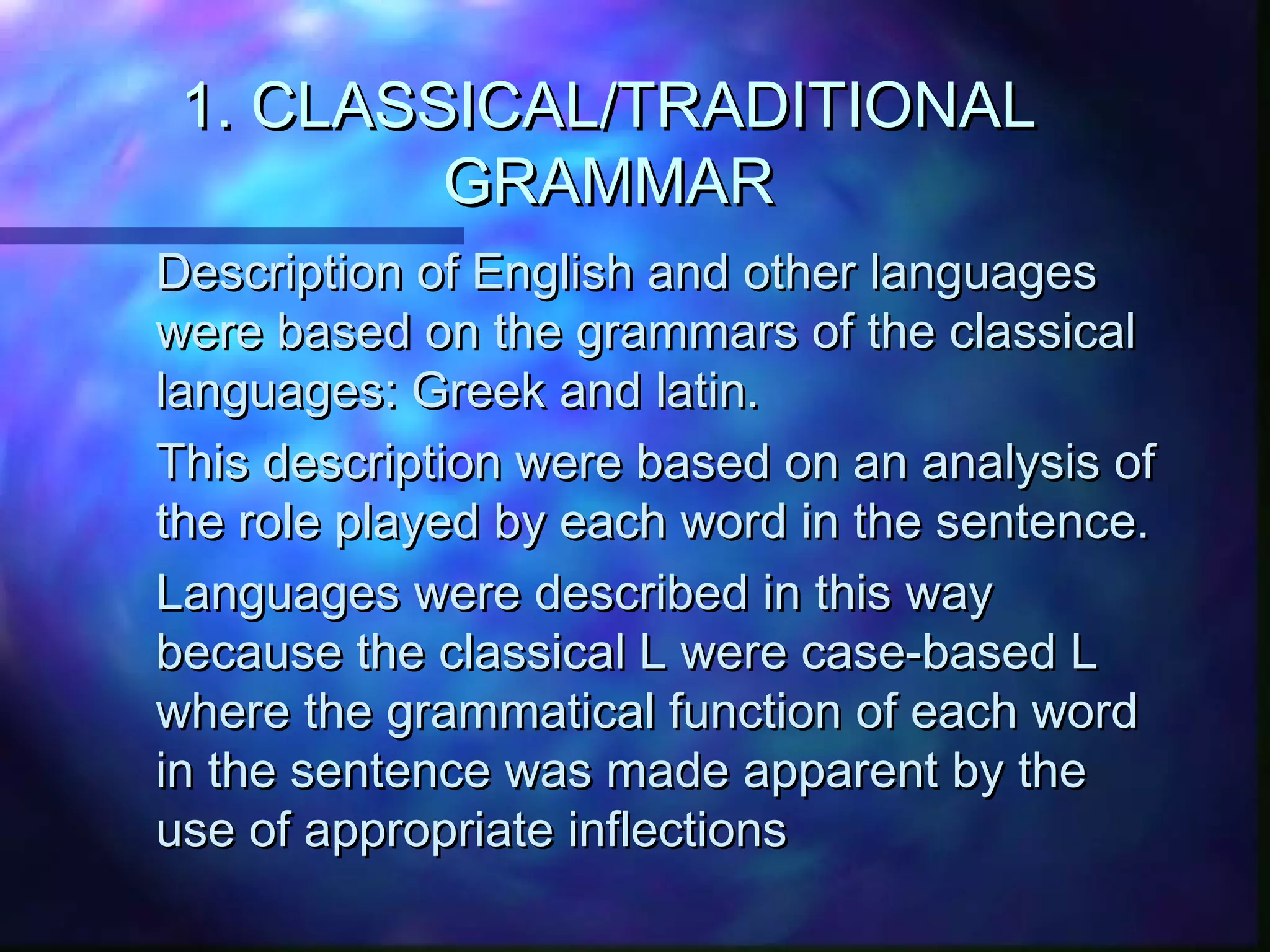 Language description (Applied Linguistics) | PPT