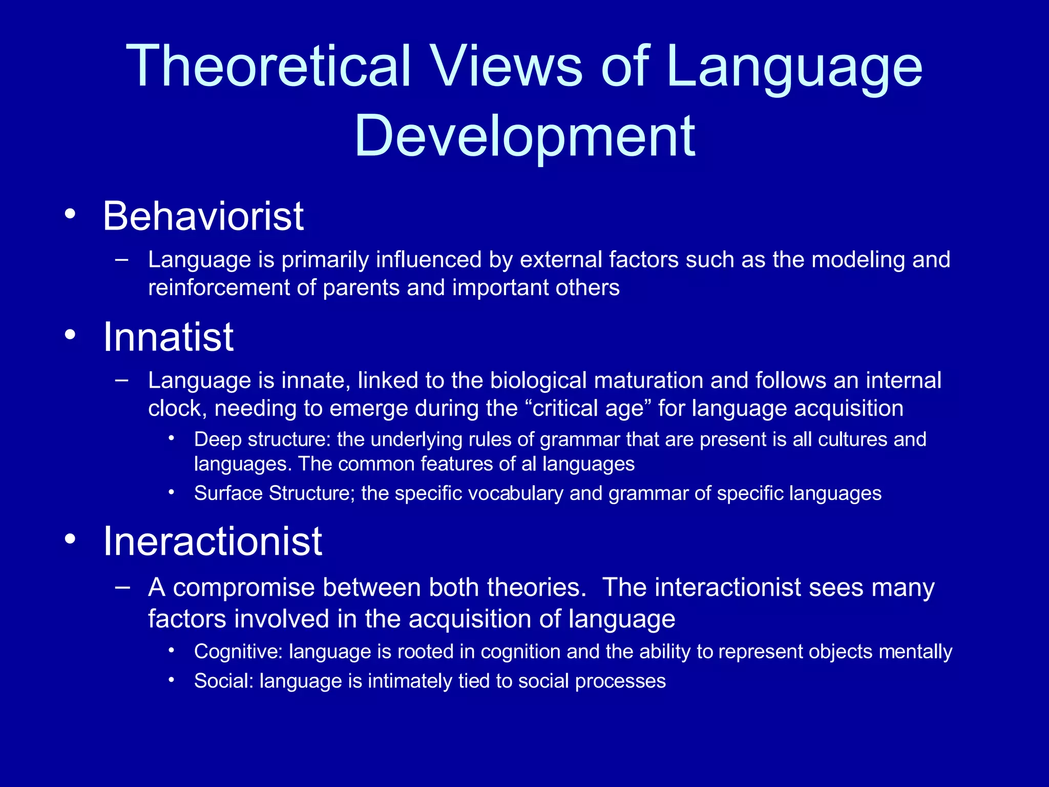 Language Development Through the Curriculum | PPT