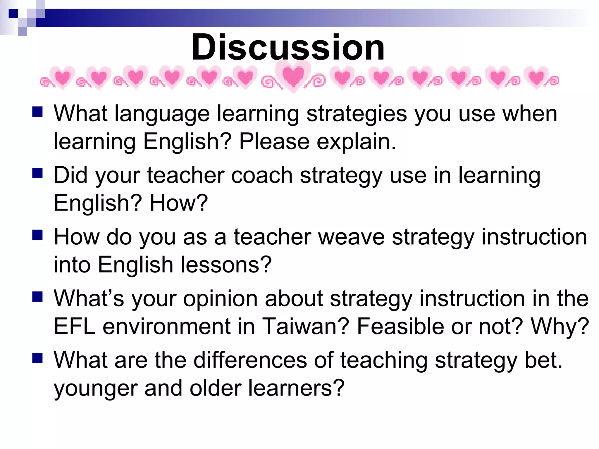 Language Learning Strategies | PPT