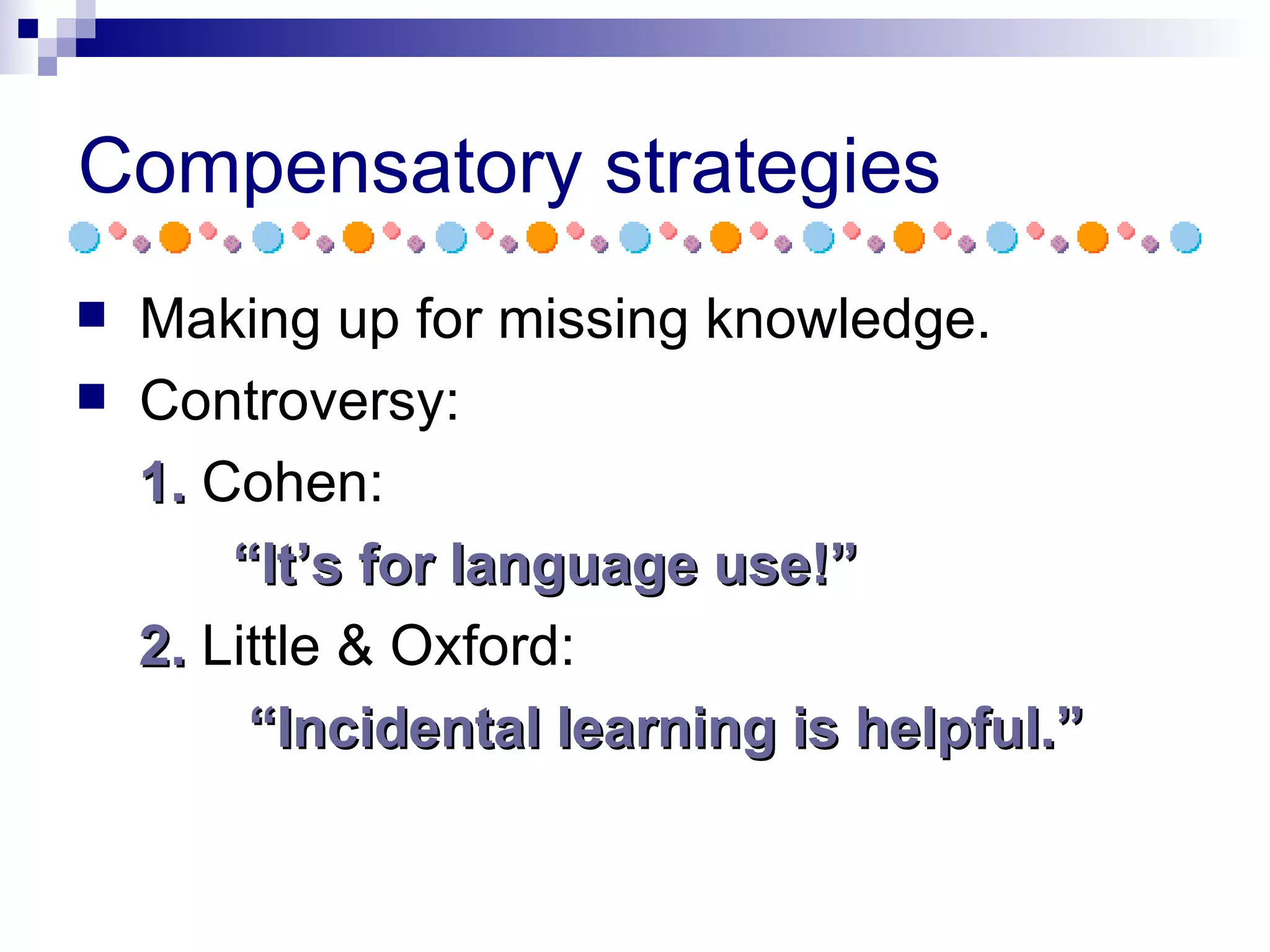 Language Learning Strategies | PPT