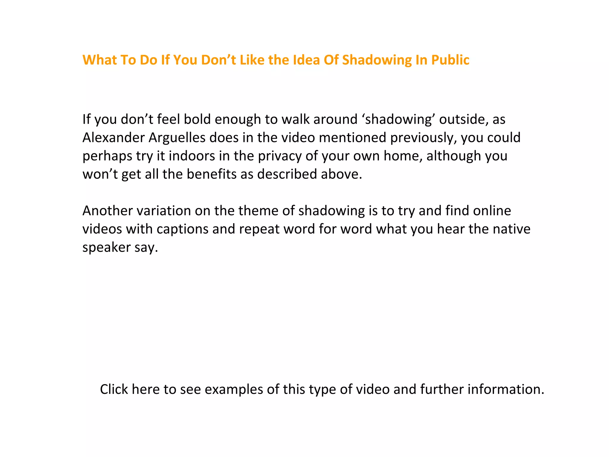 Fantastic Foreign Language Learning Technique - Shadowing | PPT