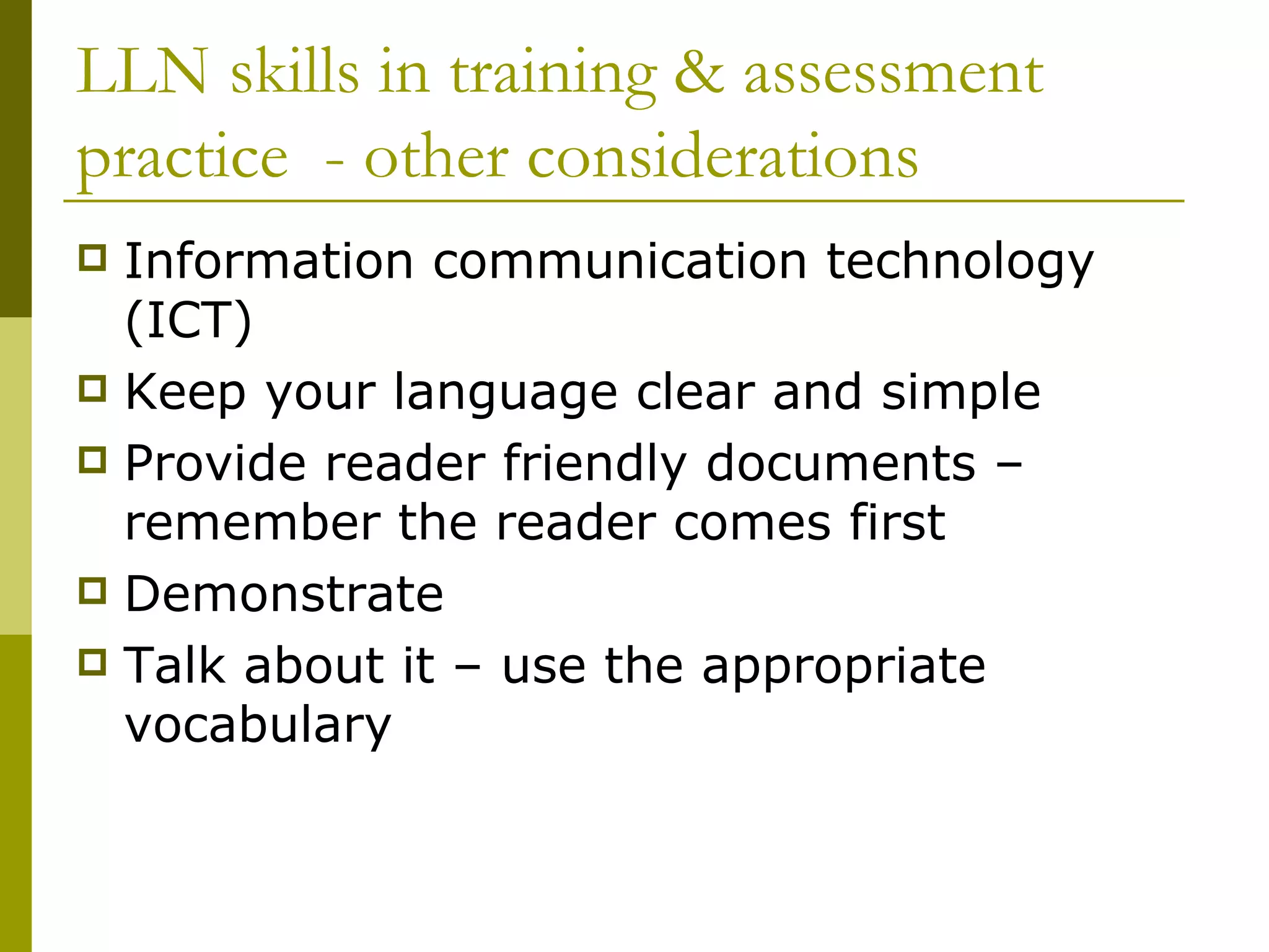 Language, Literacy & Numeracy | PPT