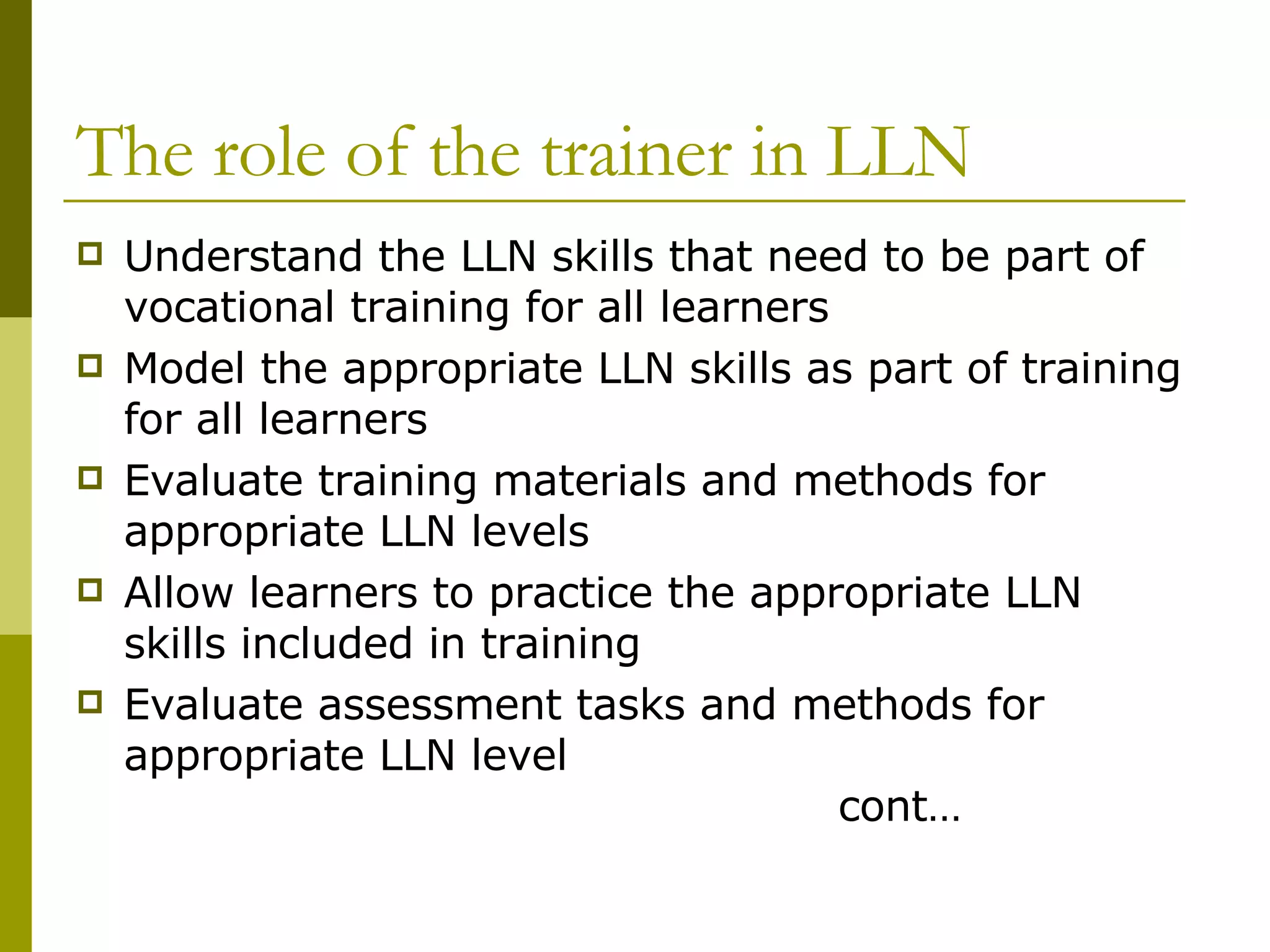 Language, Literacy & Numeracy | PPT