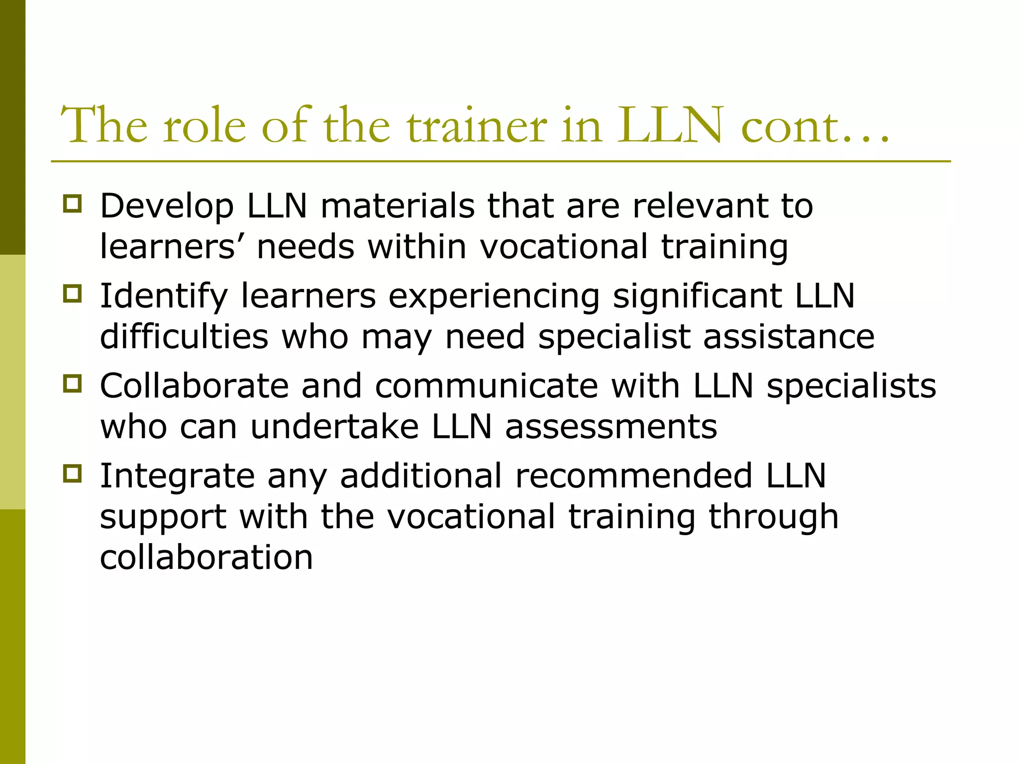Language, Literacy & Numeracy | PPT