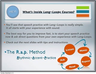A Detailed Introduction: American Accent Training with Language~Loops | PDF