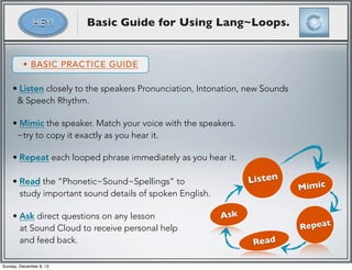 A Detailed Introduction: American Accent Training with Language~Loops | PDF
