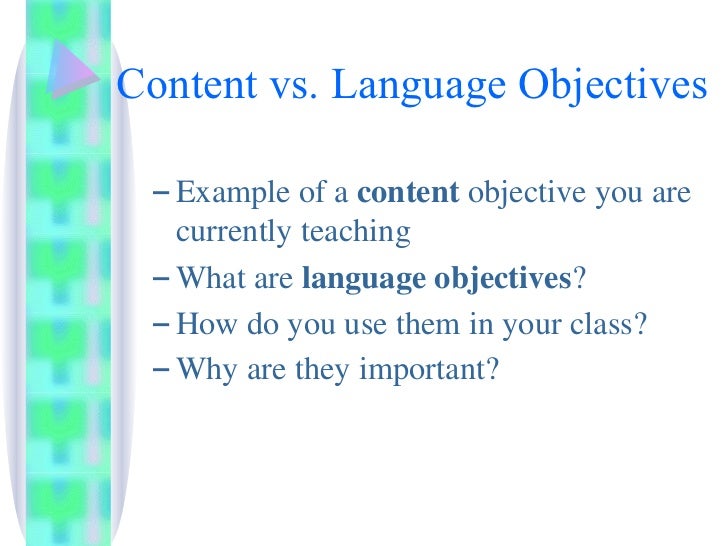 Language Objective T O P S