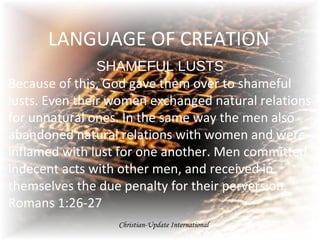 POPE BENEDICT XVI - LANGUAGE OF CREATION | PPT | Christianity ...