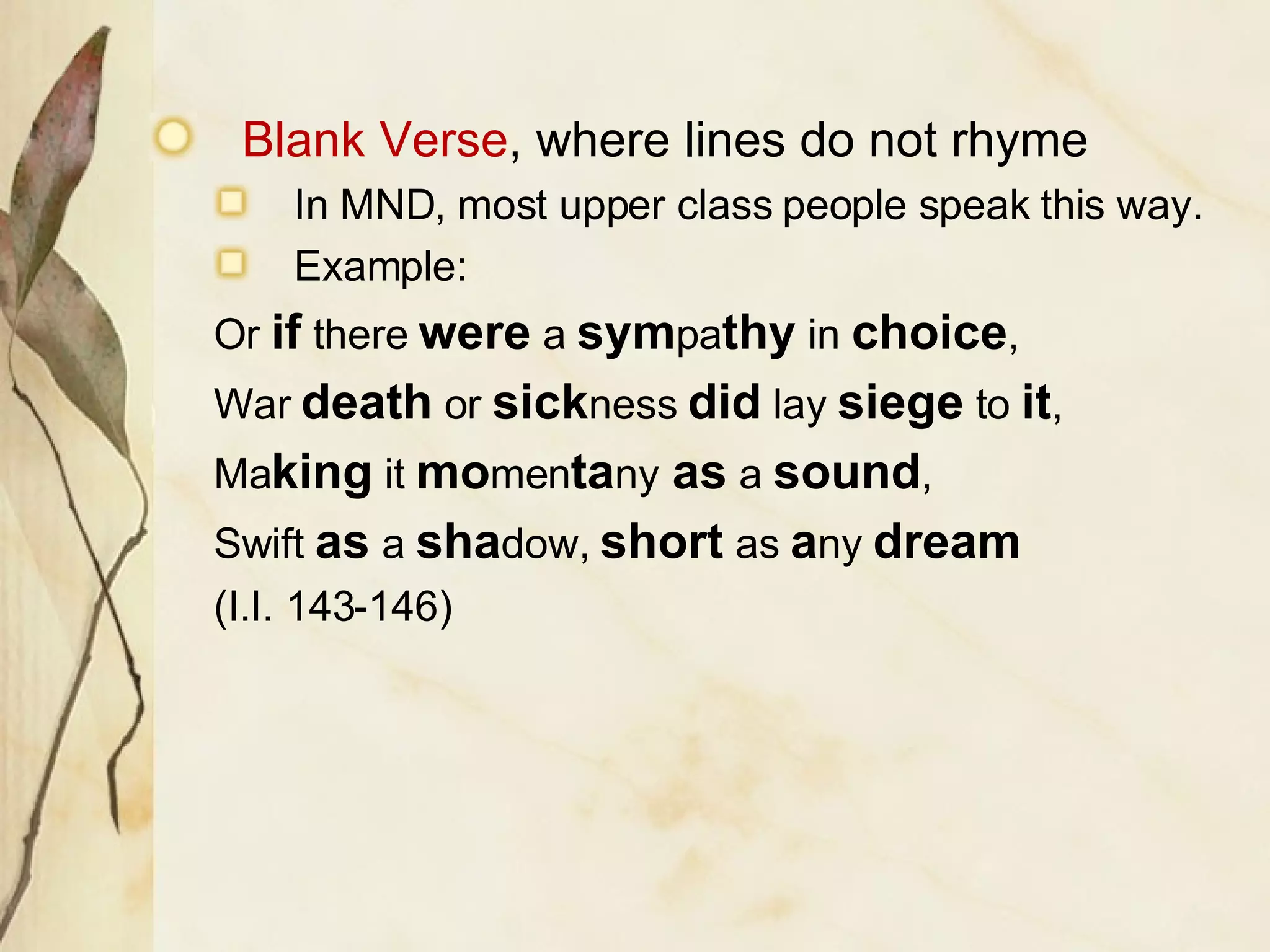 Language of Elizabethan Drama | PPT