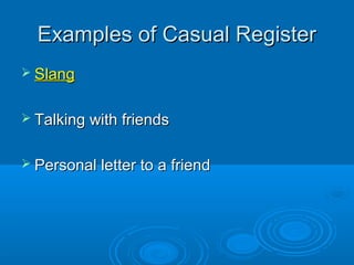 Language Registers | PPT