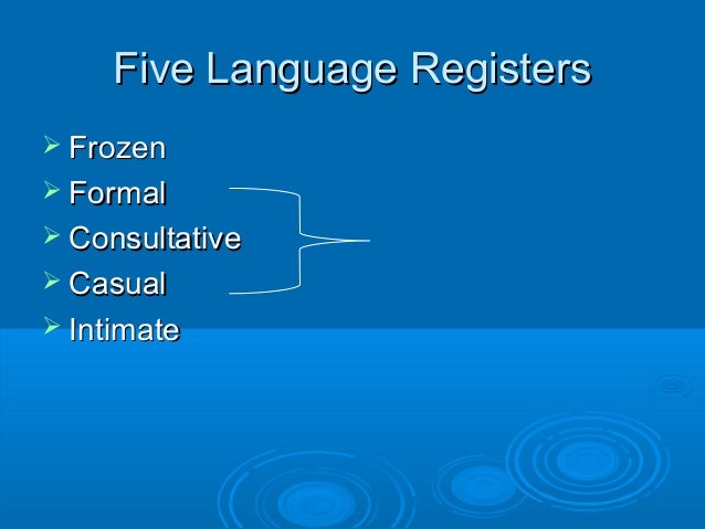 Language Registers