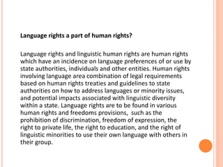 Language rights | PPTX