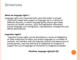 Linguistic Human Rights
