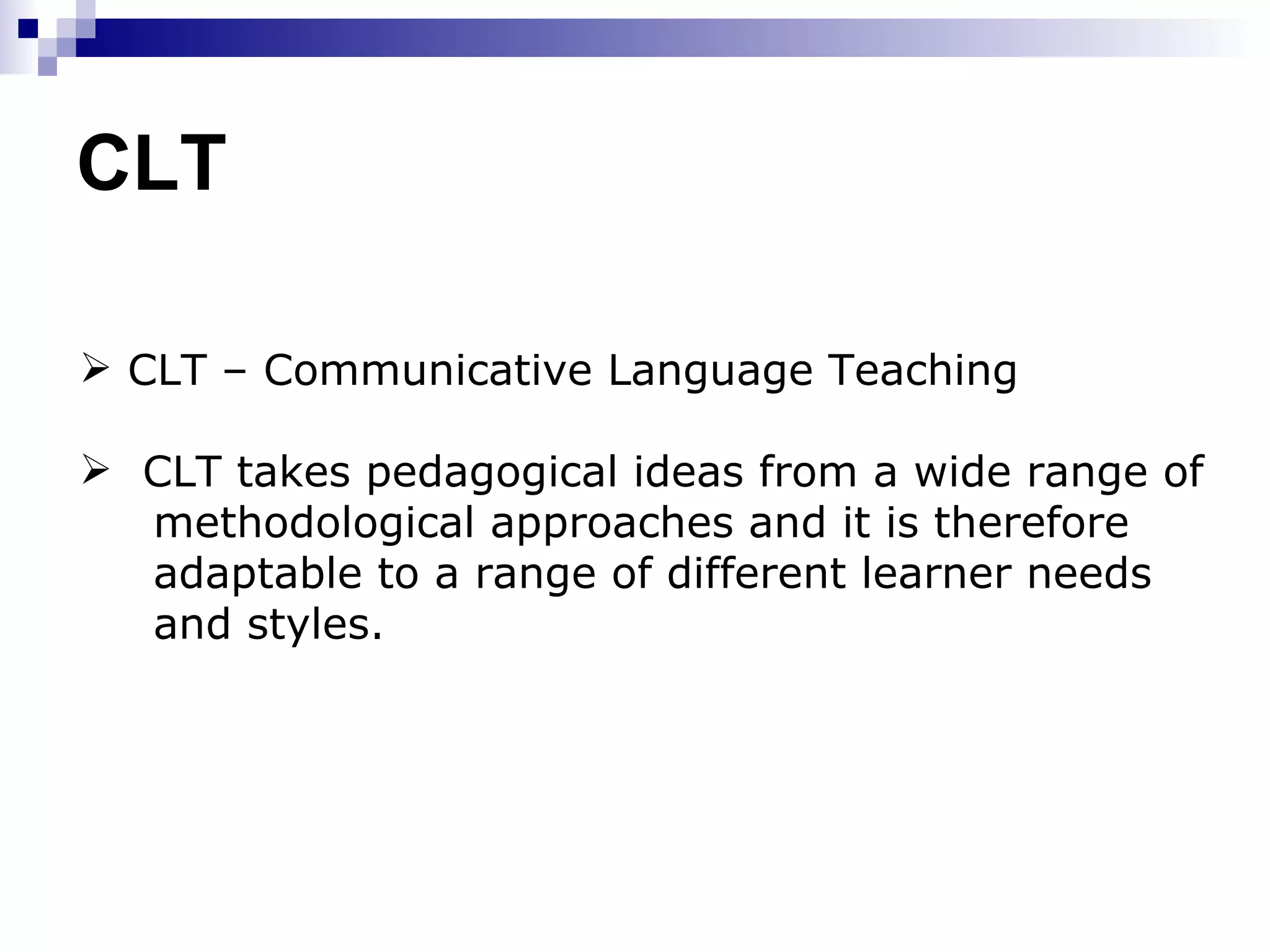 Language Teaching Approaches and Methods | PPT