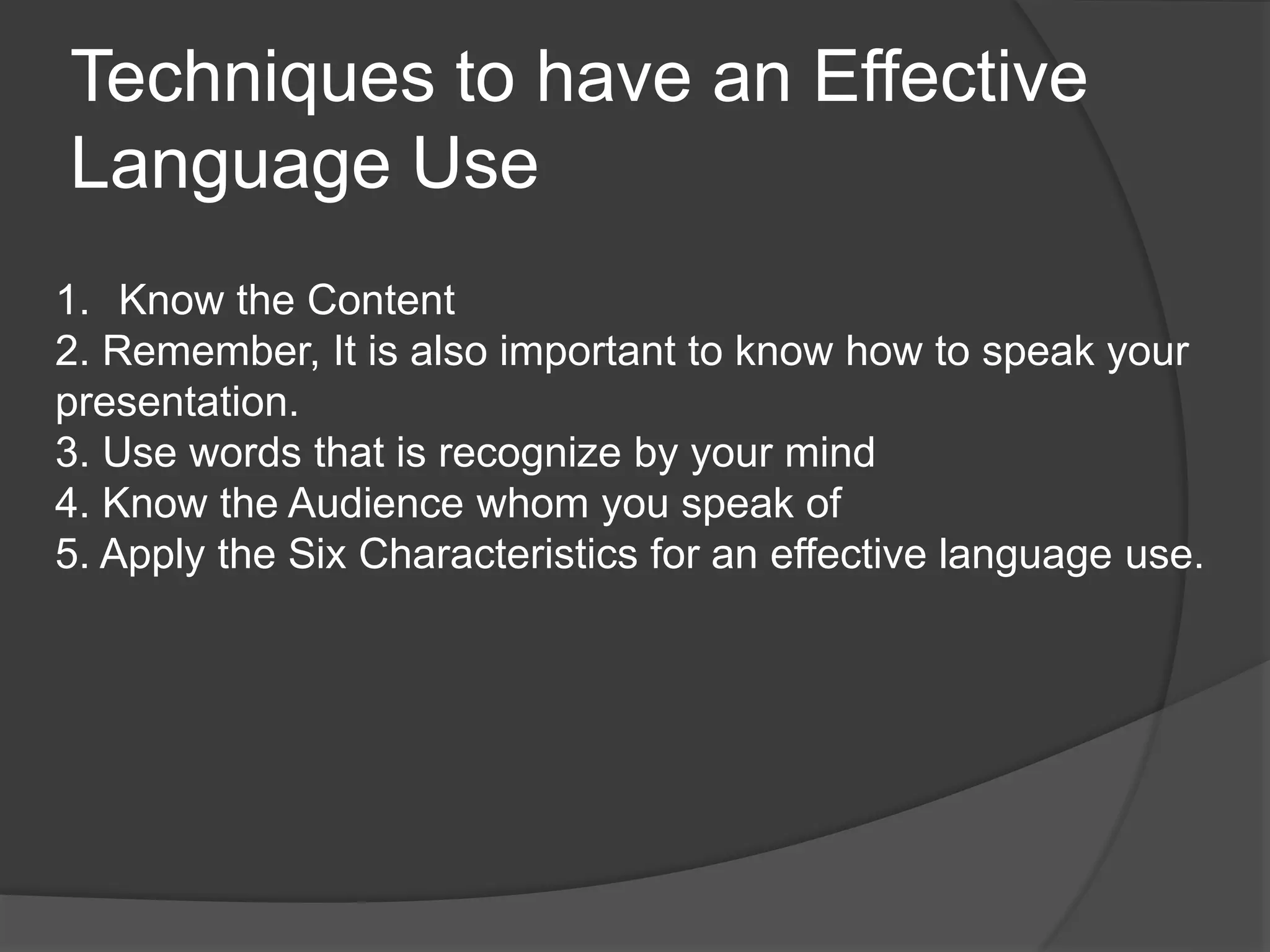 Language use | PPTX