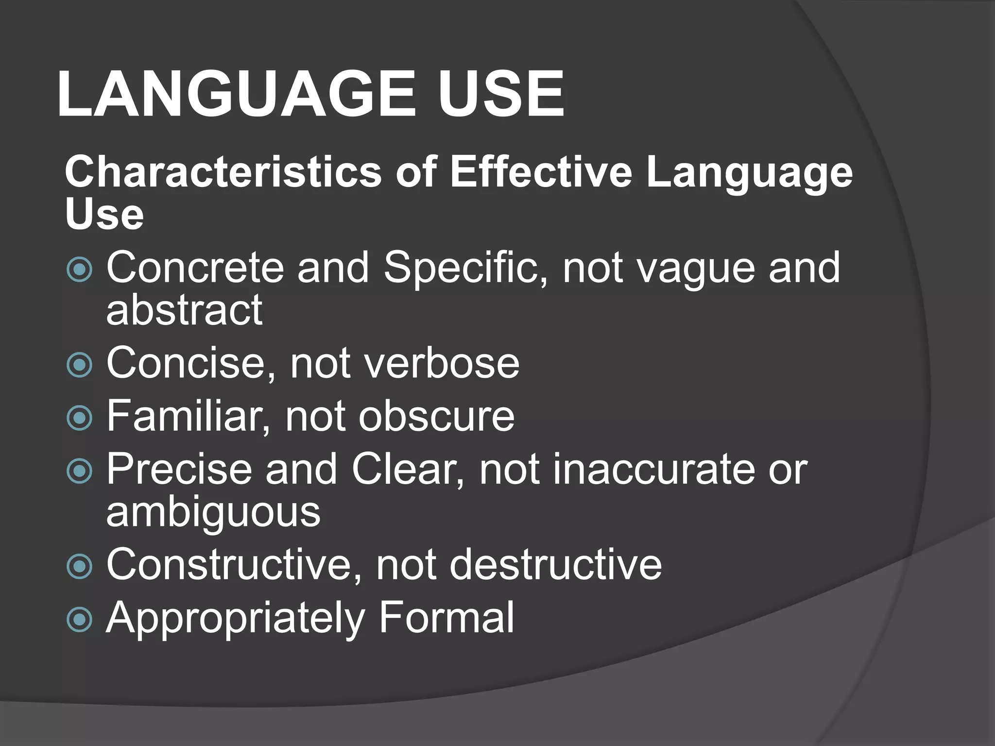 Language use | PPTX