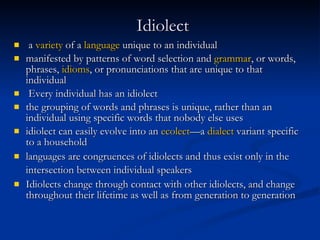 Language Variation | PPT