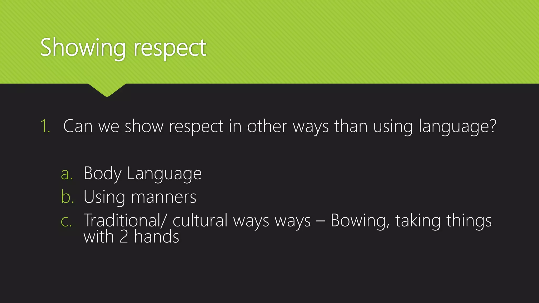 Respectful and Disrespectful Language | PPTX