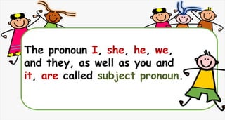 ENGLISH FOR GRADE 2 PRONOUN HE SHE IT THEY WE | PPTX