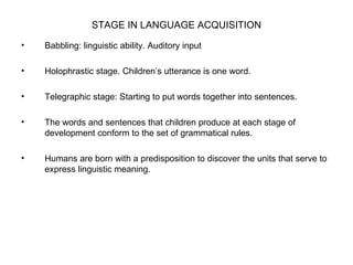 Language Acquisition | PPT