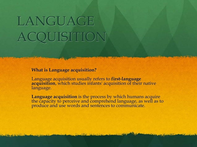 Language acquisition | PPT