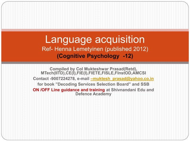 Language acquisition | PPT