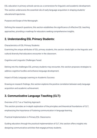 Language Acquisition ESL Primary Students | PDF