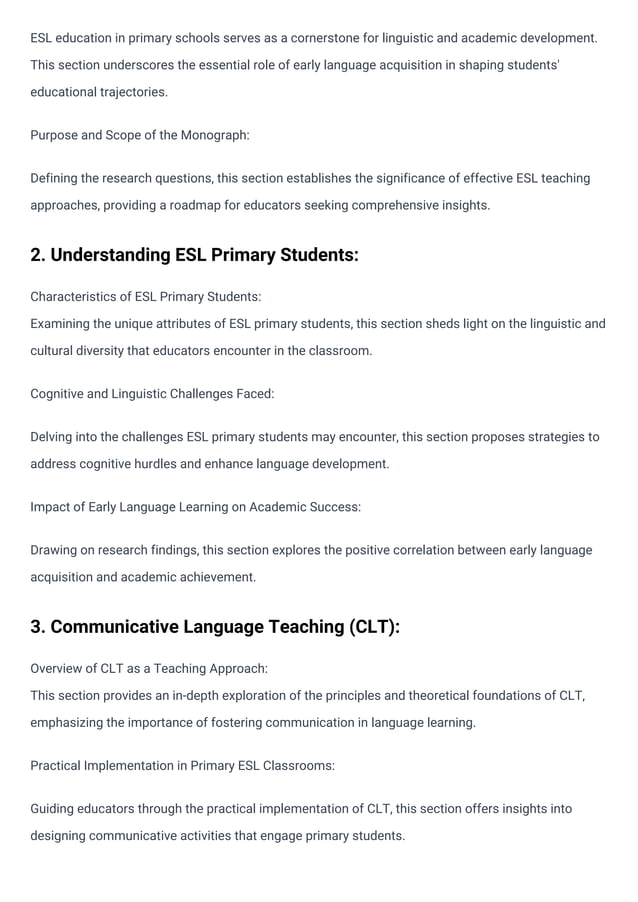 Language Acquisition ESL Primary Students | PDF