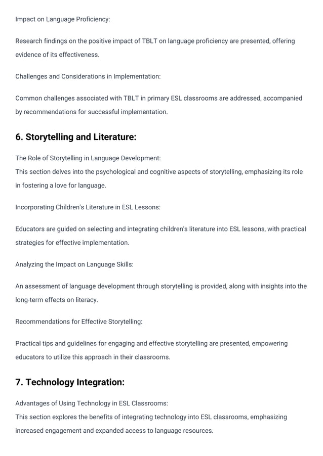 Language Acquisition ESL Primary Students | PDF