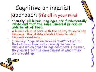 First Language acquisition - second class | PPT