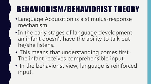 The Theories of Language Acquisition | PPTX