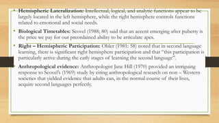 Language acquisition fisrt language acquisition;age and acquisition | PPT