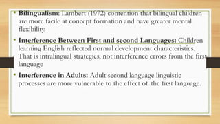 Language acquisition fisrt language acquisition;age and acquisition | PPT
