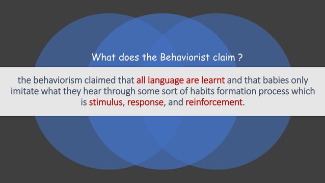 Language acquisition - the behaviorist theory | PPTX