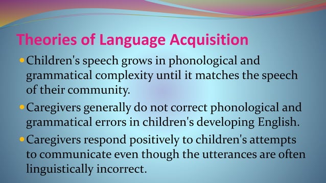 Language acquisition the early years | PPTX