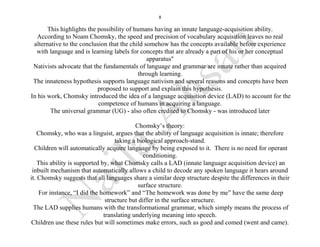 Language Acquisition Theories | PDF