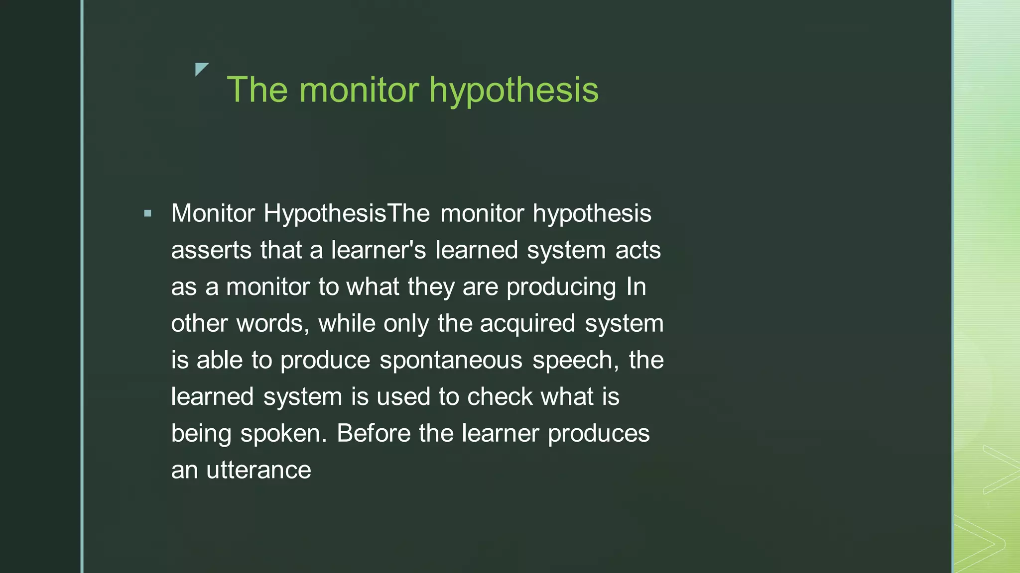 Krashen five hypothersis of SLA | PDF